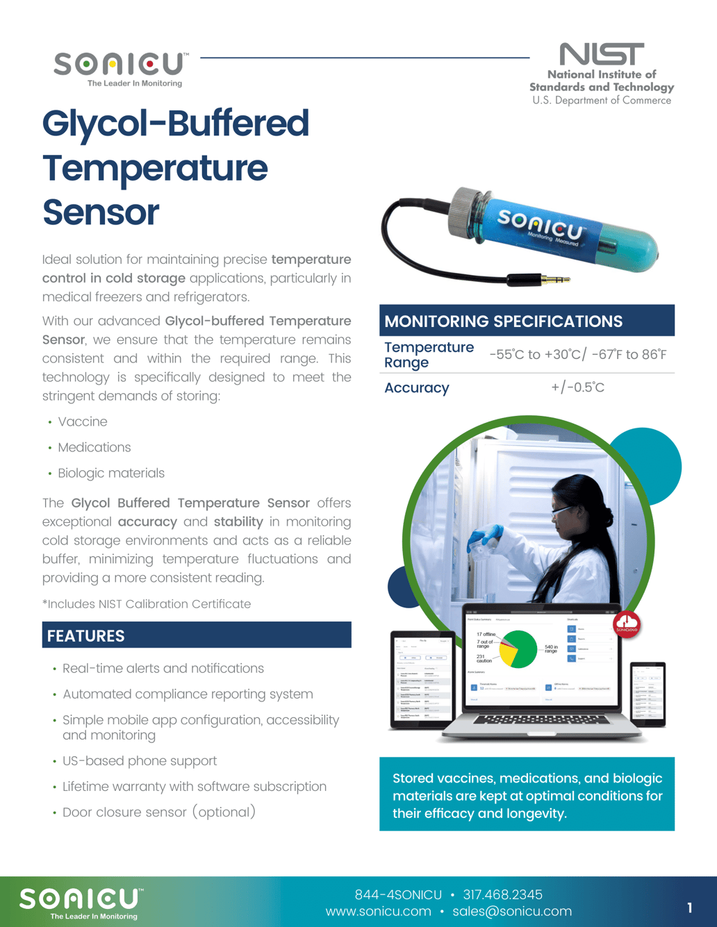 Glycol Buffered Temperature Sensor Data Sheet