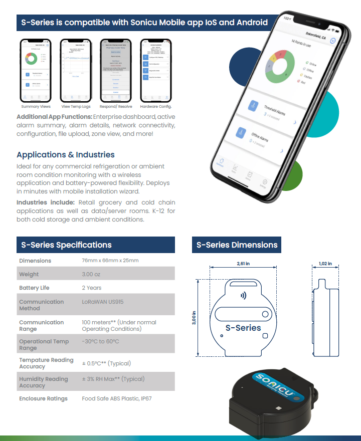 S-Series Temperature & Humidity Sensor Data Sheet