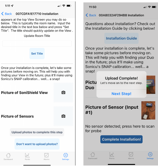 SoniShield Duo Activation via SoniCloud Mobile Implementation Wizard